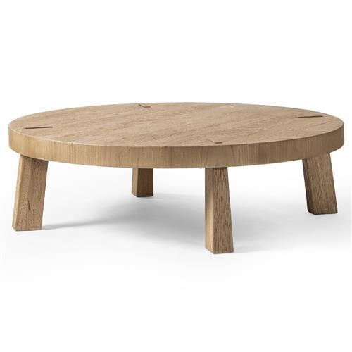 Sadira Worn Oak Coffee Table | Kathy Kuo Home