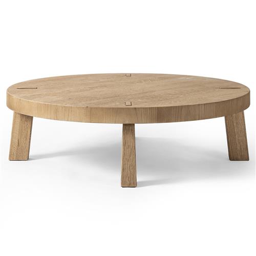 Sadira Worn Oak Coffee Table | Kathy Kuo Home