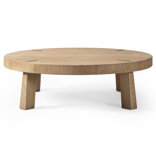 Sadira Worn Oak Coffee Table | Kathy Kuo Home