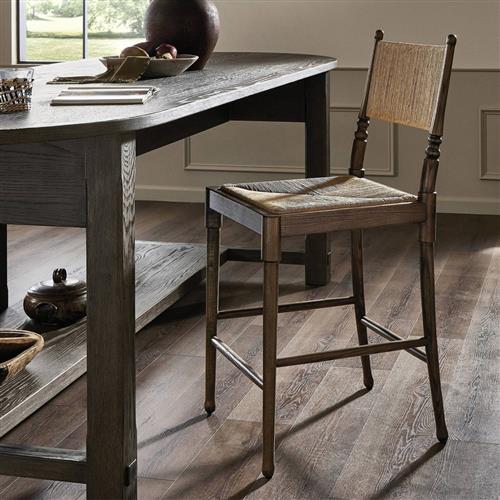 Fayth Antique Walnut Counter Stool | Kathy Kuo Home