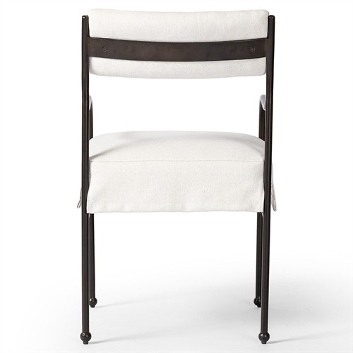 Nevin Outdoor Alessi Linen Dining Chair | Kathy Kuo Home