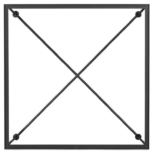 Ceasar French Country Black Iron Square Coffee Table | Kathy Kuo Home