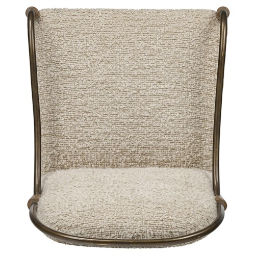 Demi Ivan Stone Brushed Brass Desk Chair | Kathy Kuo Home