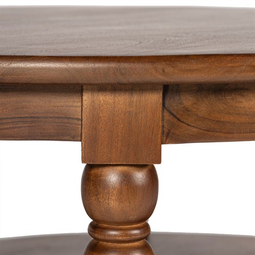 Thomas Updated Traditional Brown Wood Spindle Coffee Table | Kathy Kuo Home