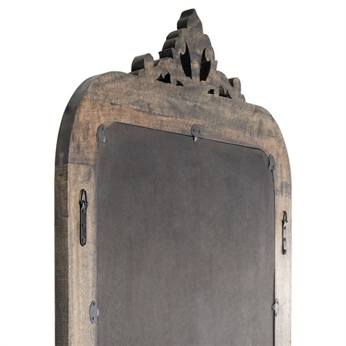 Helix Traditional Antique Dark Brown Mango Wood Full Length Floor Mirror