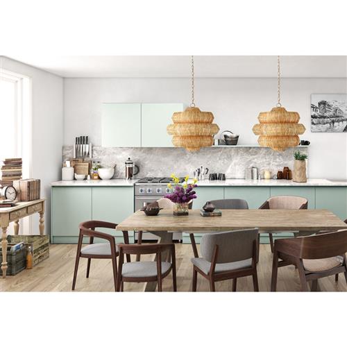 Rica Coastal Beach Brown Rattan 3 Tier Chandelier - Small | Kathy Kuo Home