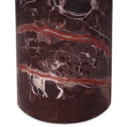 Zayden Modern Classic Merlot Red Solid Marble Coffee Table - 36" 31" W ...