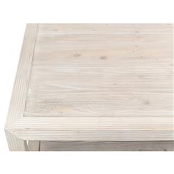 Carnegie Modern Classic Grey Pine Wood Square 2 Tier Coffee Table 51" W ...