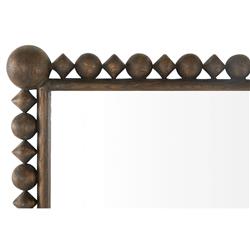 Beau Mid Century Dark Brown Ash Wood Rectangular Wall Mirror Large (41 ...