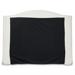 Maddie Modern Off White Upholstered Linen Slipcovered Wingback Bed ...