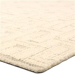 Melina Taren Modern Cream Wool Textured Solid Rug - 6'x9' 6'x9' | Kathy ...