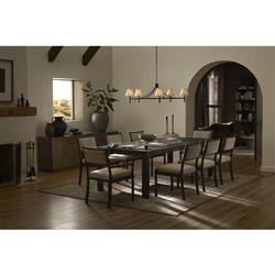 Senan Rustic Lodge Brown Oak Dining Side Chair | Kathy Kuo Home