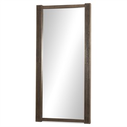 Vexel Updated Traditional Dark Brown Oak Full Length Floor Mirror ...