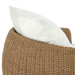 Madelyn Coastal Beach Cream Outdoor Chaise Lounge | Kathy Kuo Home