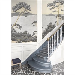 Isidore Leroy Port Cros Coastal Beach Grey Seascape Wallpaper - Panel B ...