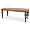 Ethan French Country Brown Oak Wood Rectangular Dining Table - 84"W