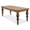 Ethan French Country Brown Oak Wood Rectangular Dining Table - 84"W