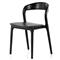 Nanda Rustic Lodge Black Upholstered Leather Seat Solid Wood Dining ...