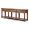 Gavin Rustic Lodge Brown Oak Rectangular Console Table | Kathy Kuo Home