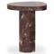 Zayden Modern Classic Merlot Red Marble End Table | Kathy Kuo Home