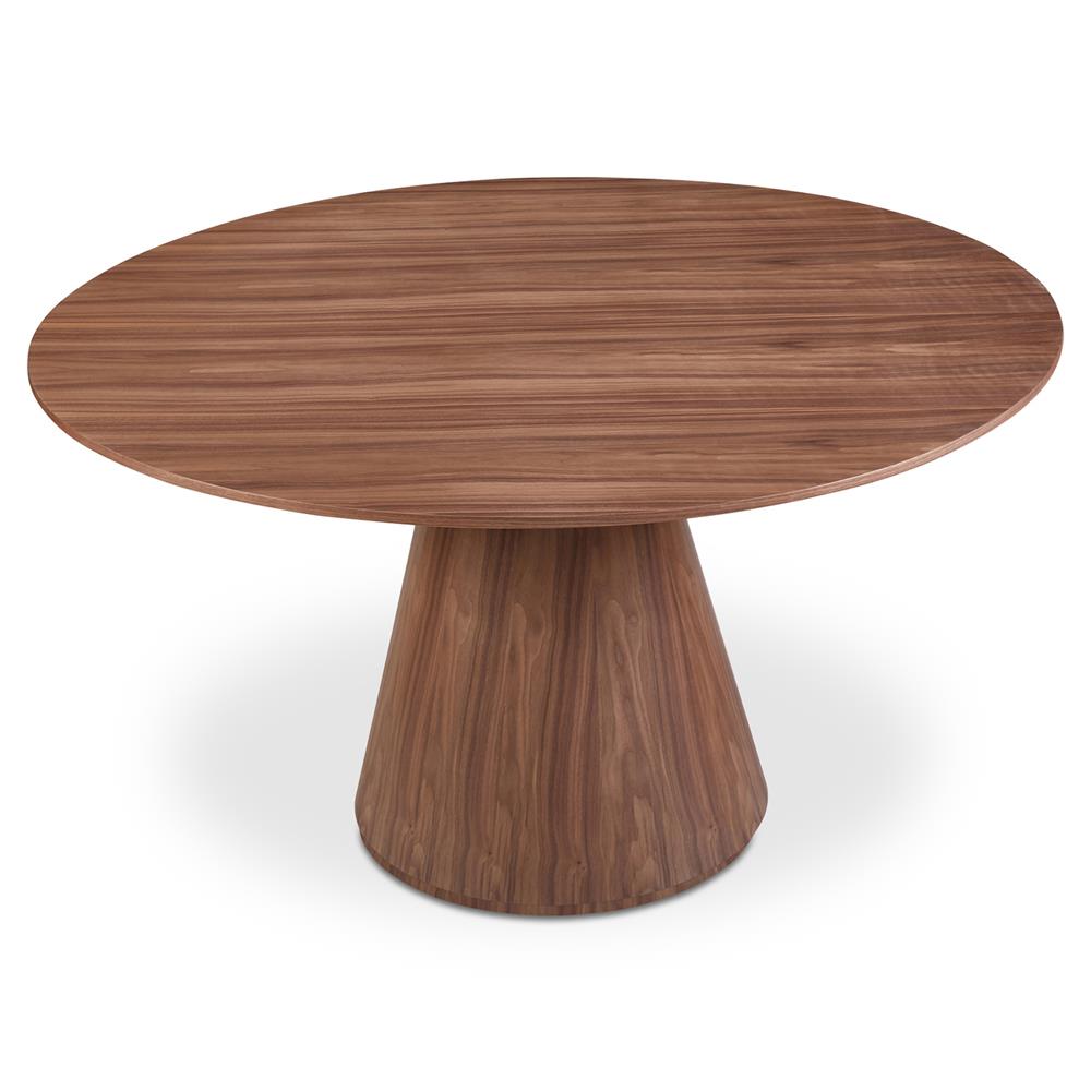Braydon Rustic Lodge Dark Brown Walnut Wood Round Dining Table - Large ...