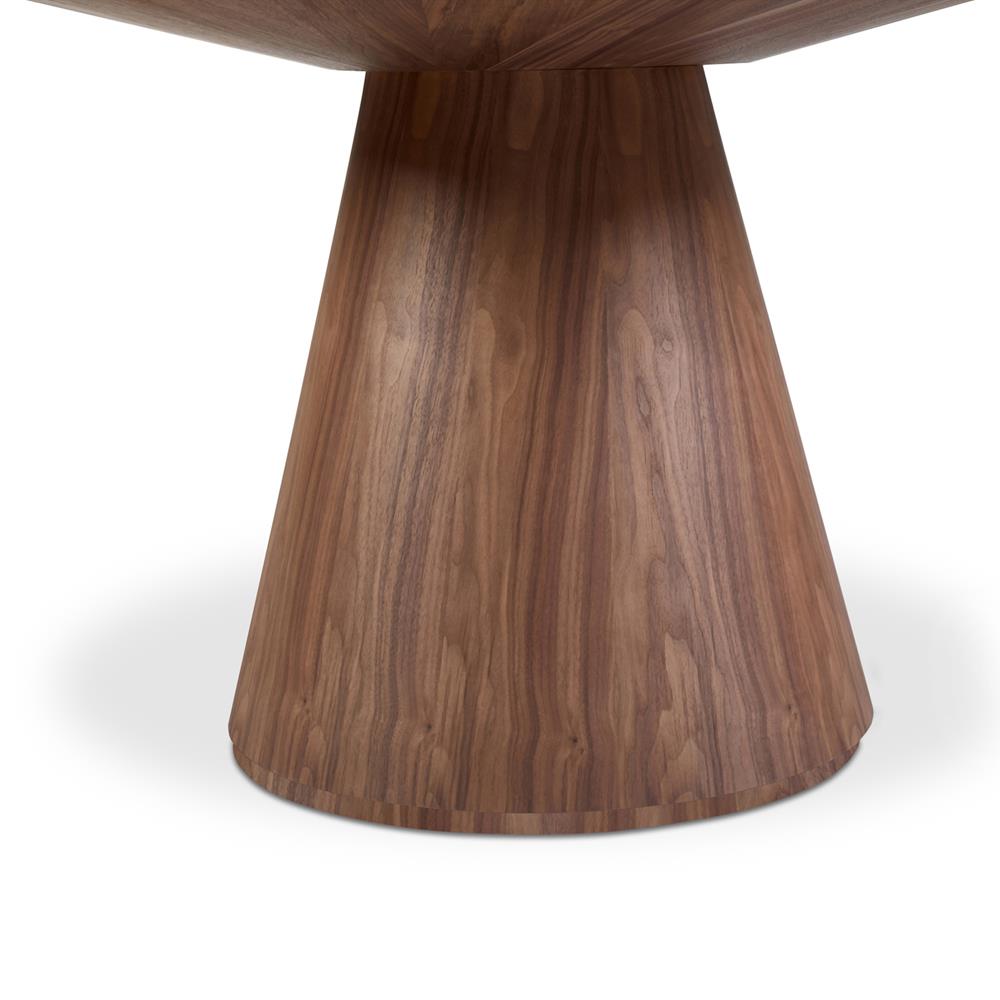 Braydon Rustic Lodge Dark Brown Walnut Wood Round Dining Table - Large ...