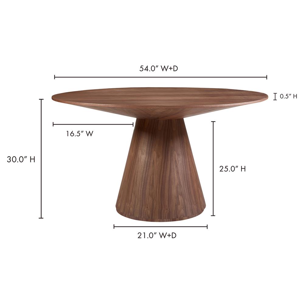 Braydon Rustic Lodge Dark Brown Walnut Wood Round Dining Table - Large ...