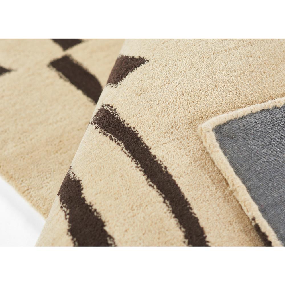 Kari Modern Classic Beige Wool Patterned Rug - 3'6"x5'6" 4'x6' | Kathy ...