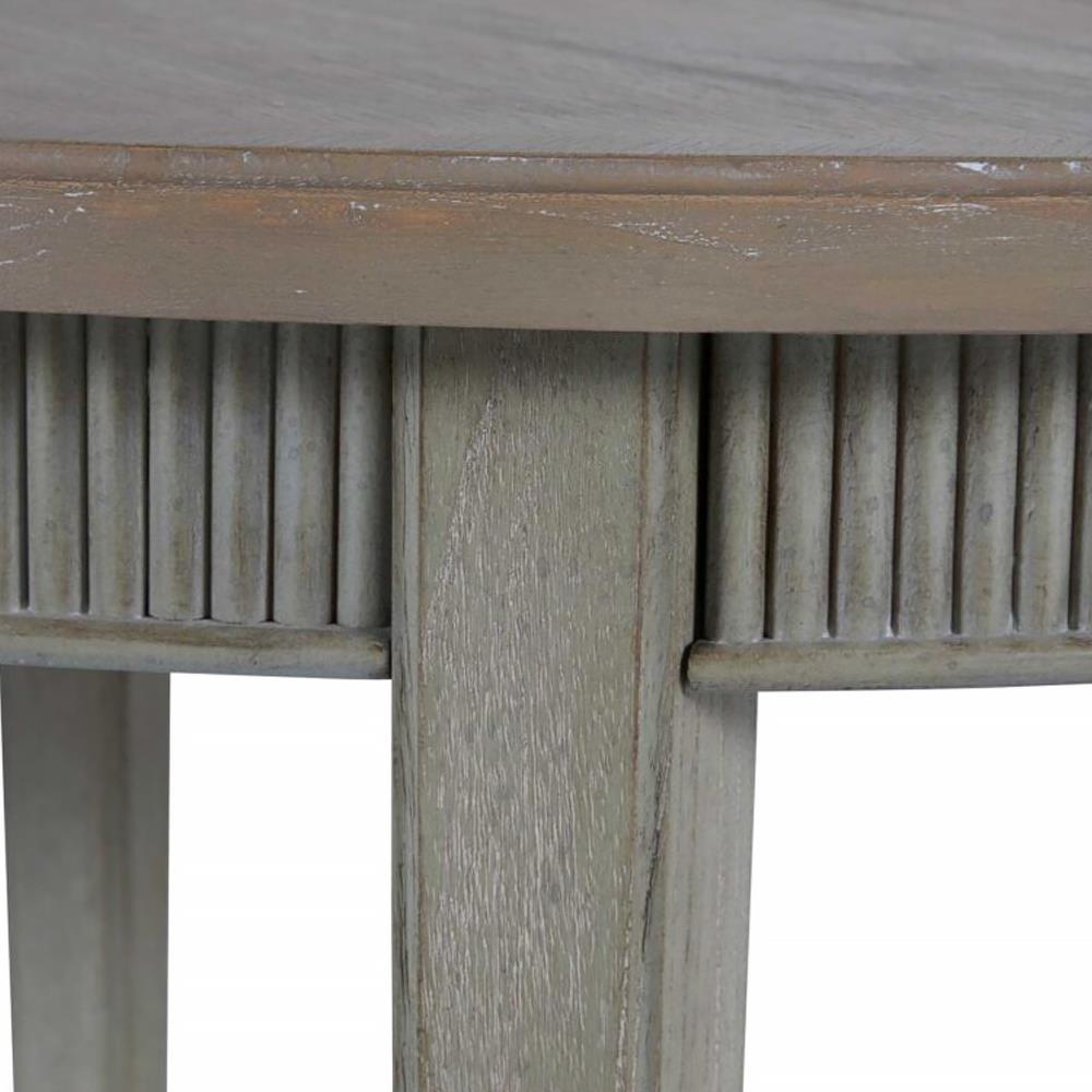 Whitlock Natural Wood Patterned Extendable Oval Dining Table - 86-106"W