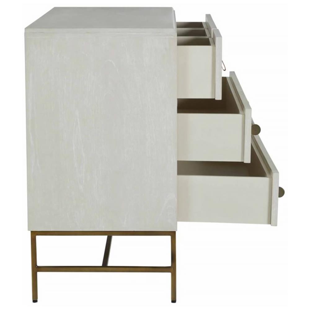 Maya French Country Cerused White Wood Dresser | Kathy Kuo Home