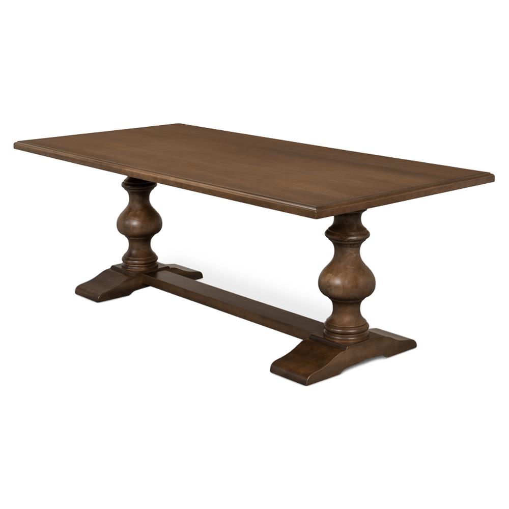 Carson French Country Brown Wood Rectangular Dining Table - Small - 84 ...