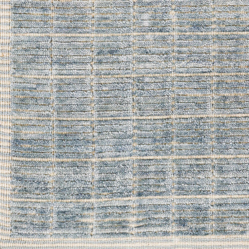 Machi Modern Classic Denim Blue Patterned Rug - 8'x10' | Kathy Kuo Home