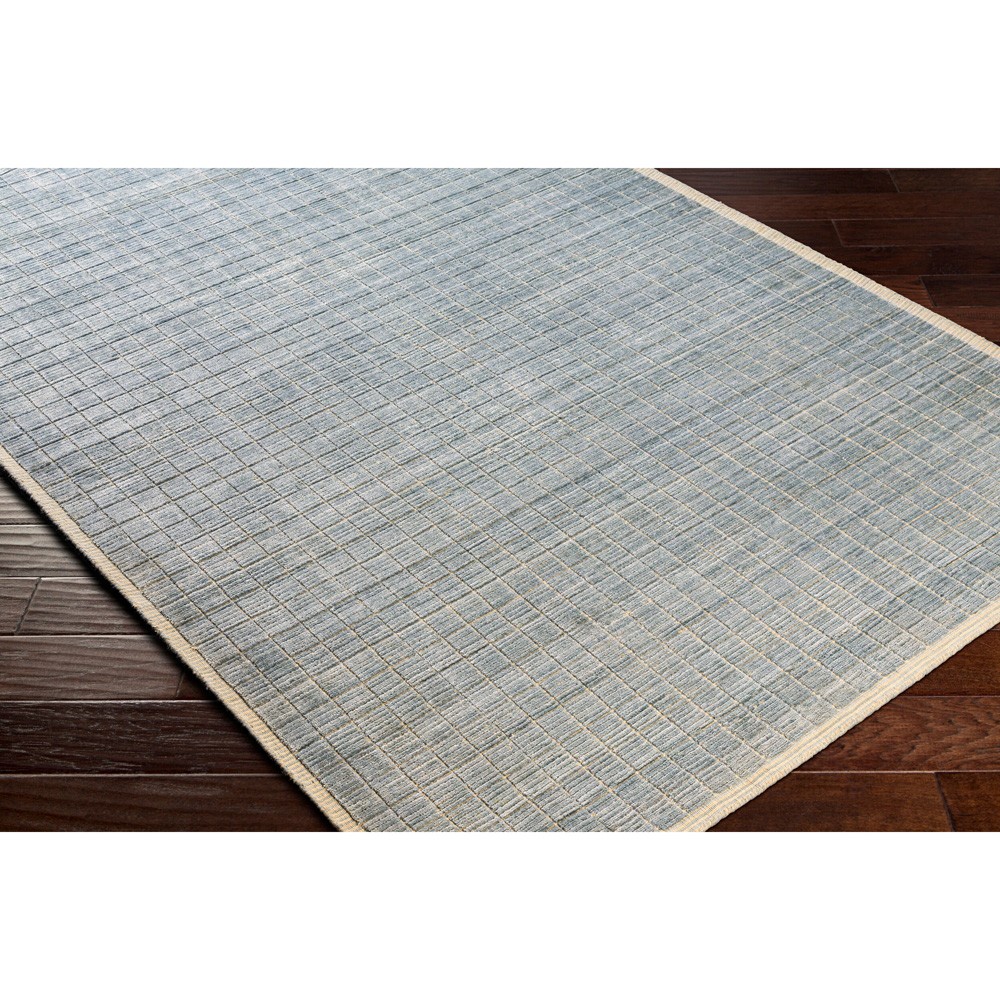 Machi Modern Classic Denim Blue Patterned Rug - 8'x10' | Kathy Kuo Home