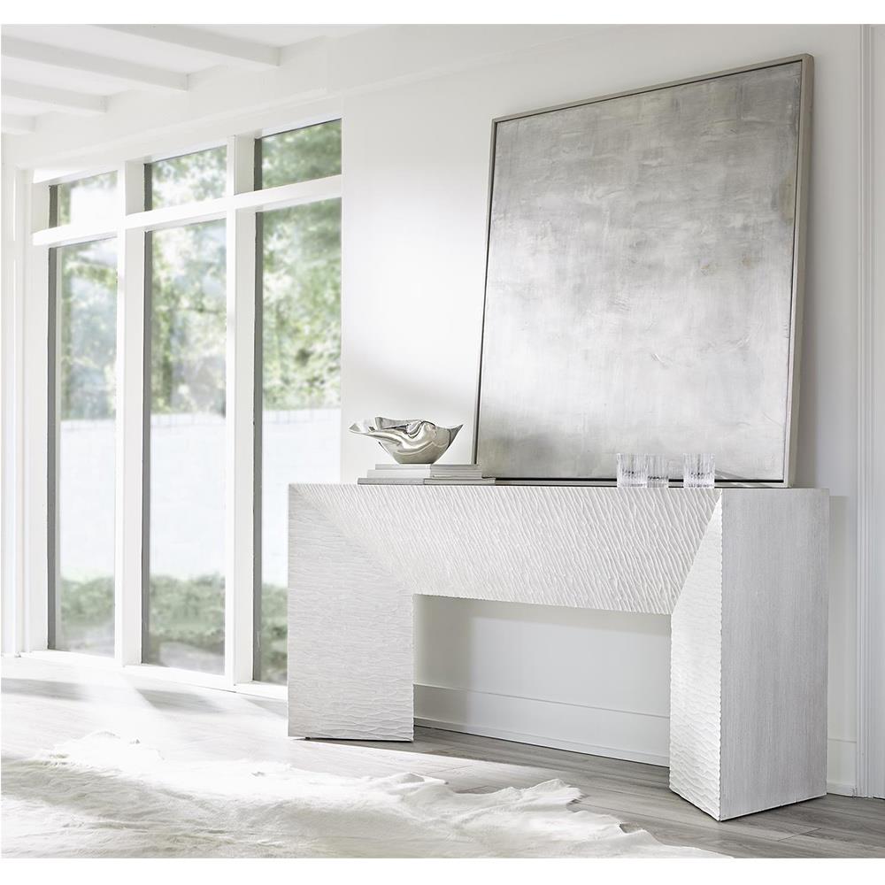 Lucilla Modern Classic Chiseled White Cast Resin Wood Console Table ...