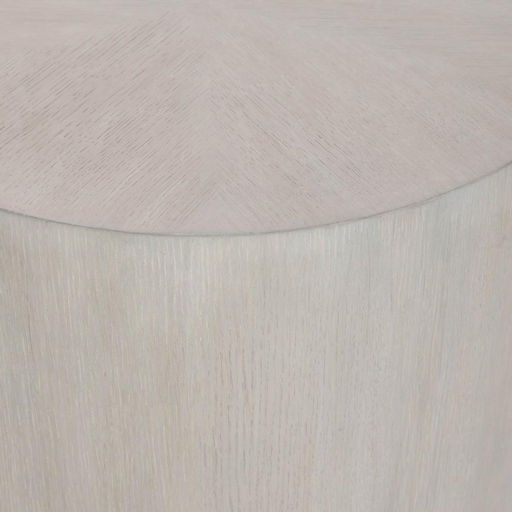Trinity Modern Classic White Wood Round Drum Side Table Standard (14 ...