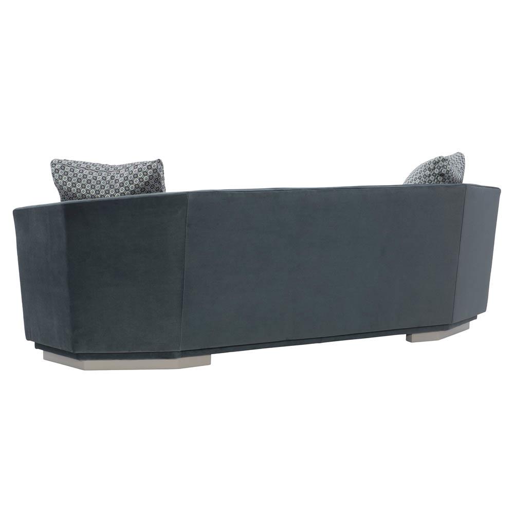 Riley Modern Classic Blue Performance Velvet Sofa - 93" | Kathy Kuo Home