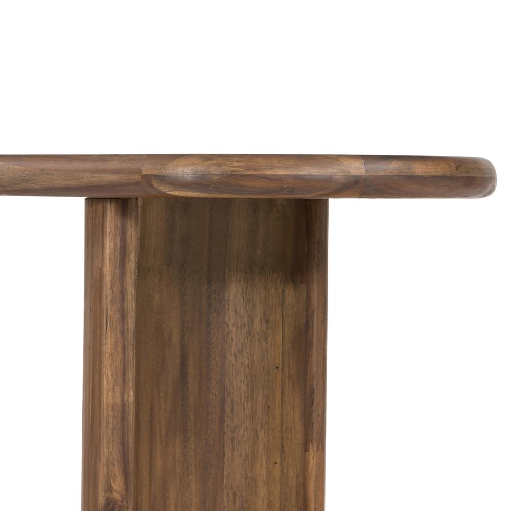 Paris Rustic Lodge Brown Acacia Wood Oval Console Table - 51" Standard ...