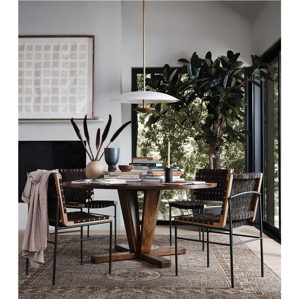 Ballari Global Bazaar Brown Wool Geometric Patterned Rug - 8'x10'