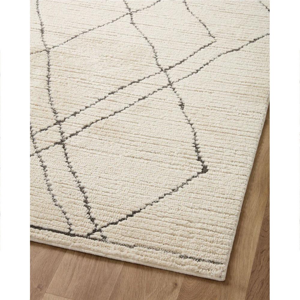 Vaela Modern Classic Cream Diamond Patterned Rug - 2'7"x10'