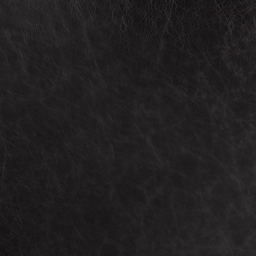 Nanda Rustic Lodge Black Upholstered Leather Seat Solid Wood Dining ...