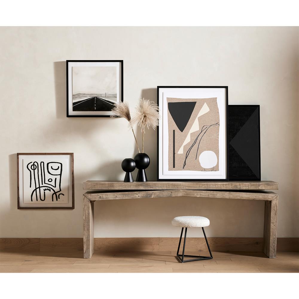 Rayan Rustic Lodge Grey Reclaimed Pine Wood Rectangular Console Table