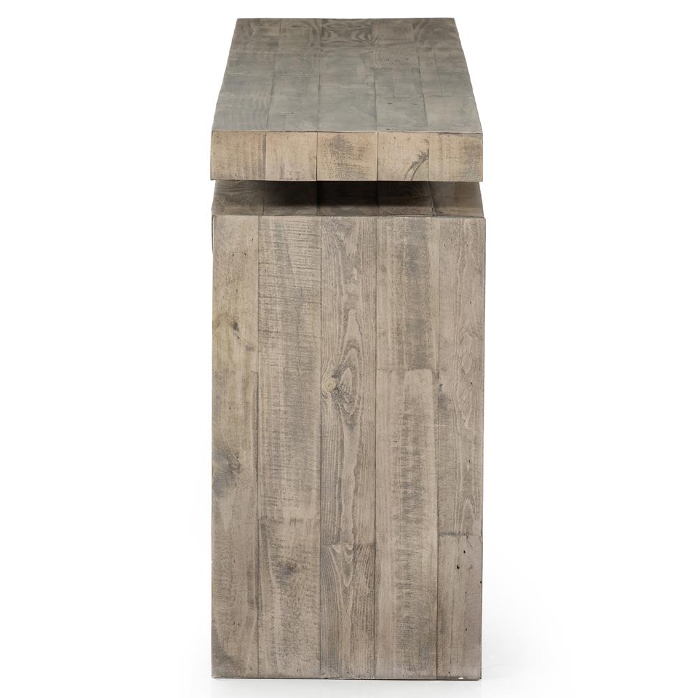 Rayan Rustic Lodge Grey Reclaimed Pine Wood Rectangular Console Table