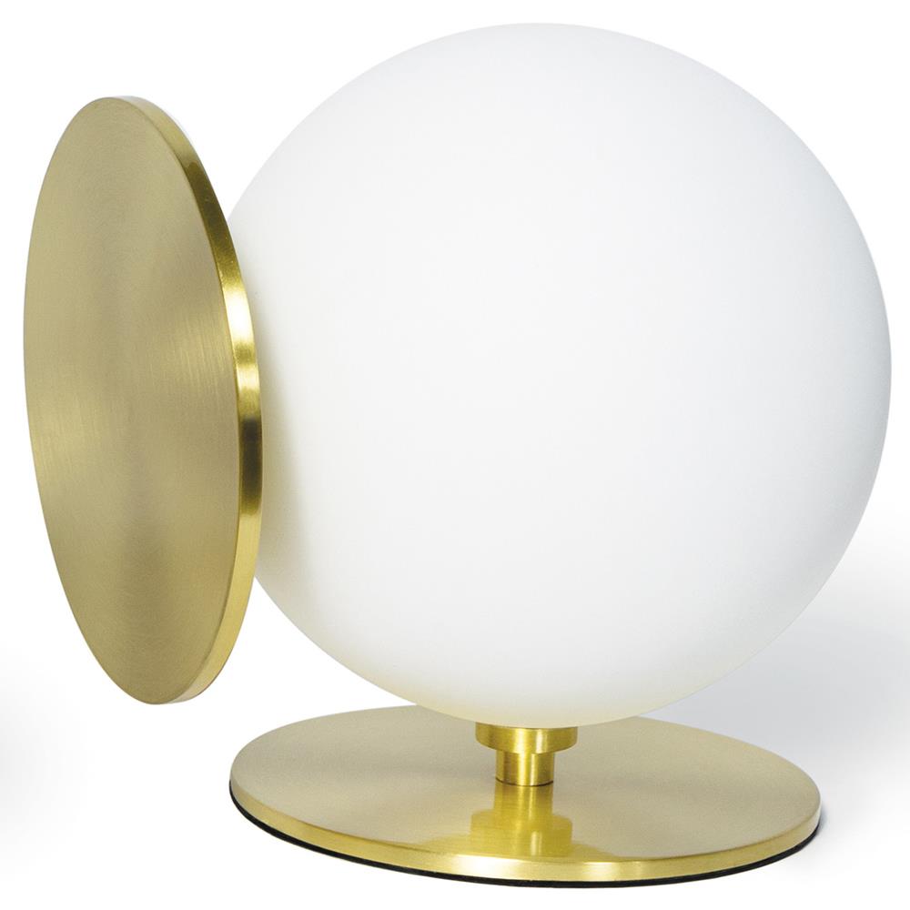Regina Andrew Grant Modern White Metal Natural Brass Steel Sphere Bookends