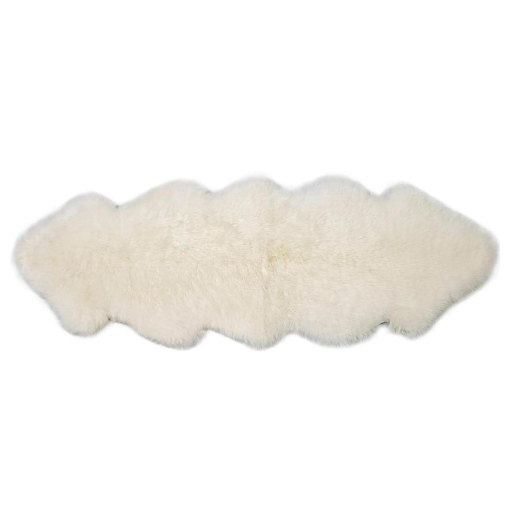 Veruca Modern Ivory Sheepskin Double Pelt Fur Rug - 2'x6' 6' - 7 ...