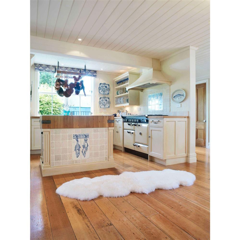 Veruca Modern Ivory Sheepskin Double Pelt Fur Rug - 2'x6' 6' - 7 ...