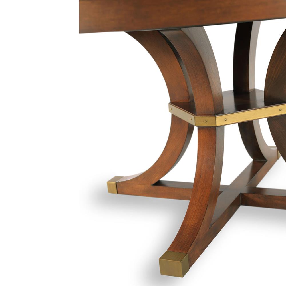 Apollo Jupe French Brown Wood Extendable Round Dining Table - 66-84"W ...