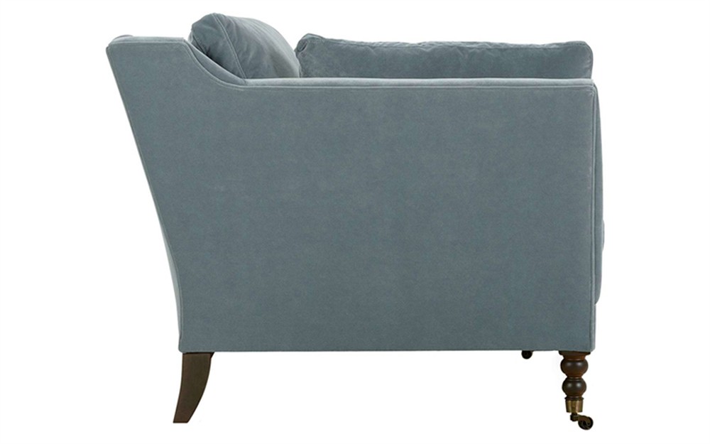 Madeline Slate Blue Short Sofa - 71" | Kathy Kuo Home