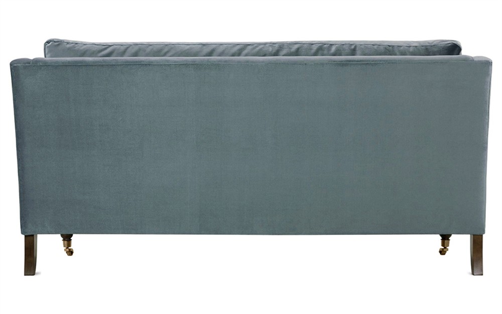 Madeline Slate Blue Short Sofa - 71" | Kathy Kuo Home