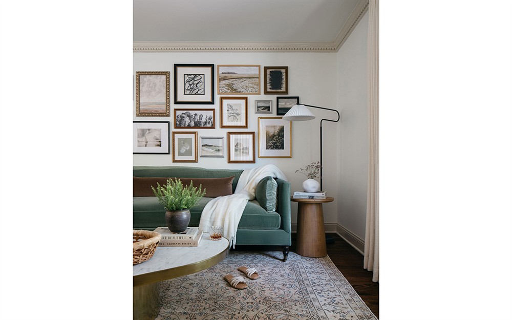 Madeline Slate Blue Sofa - 90" | Kathy Kuo Home