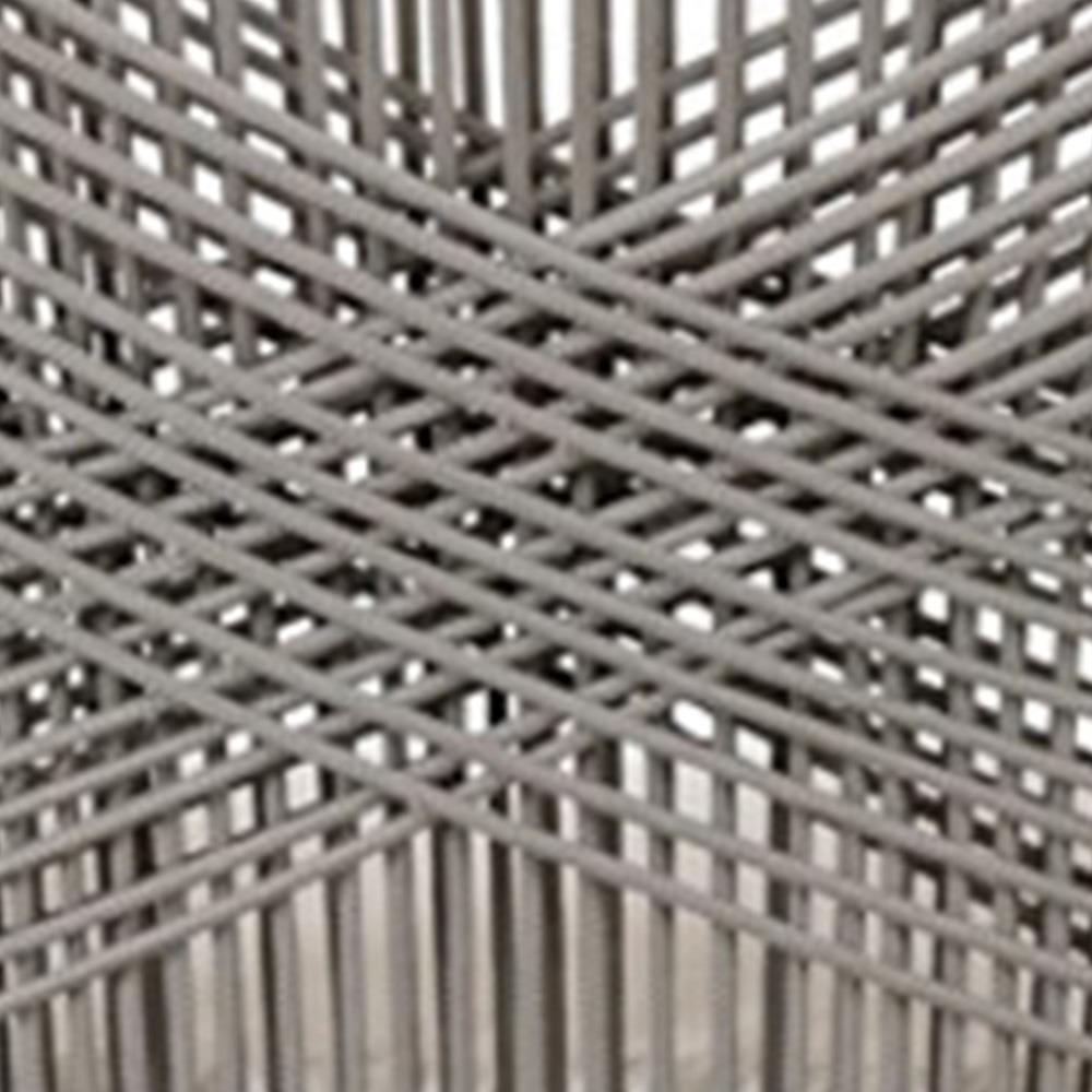 Winslow Coastal Beach White Upholstered Grey Woven Rope Outdoor Dining ...